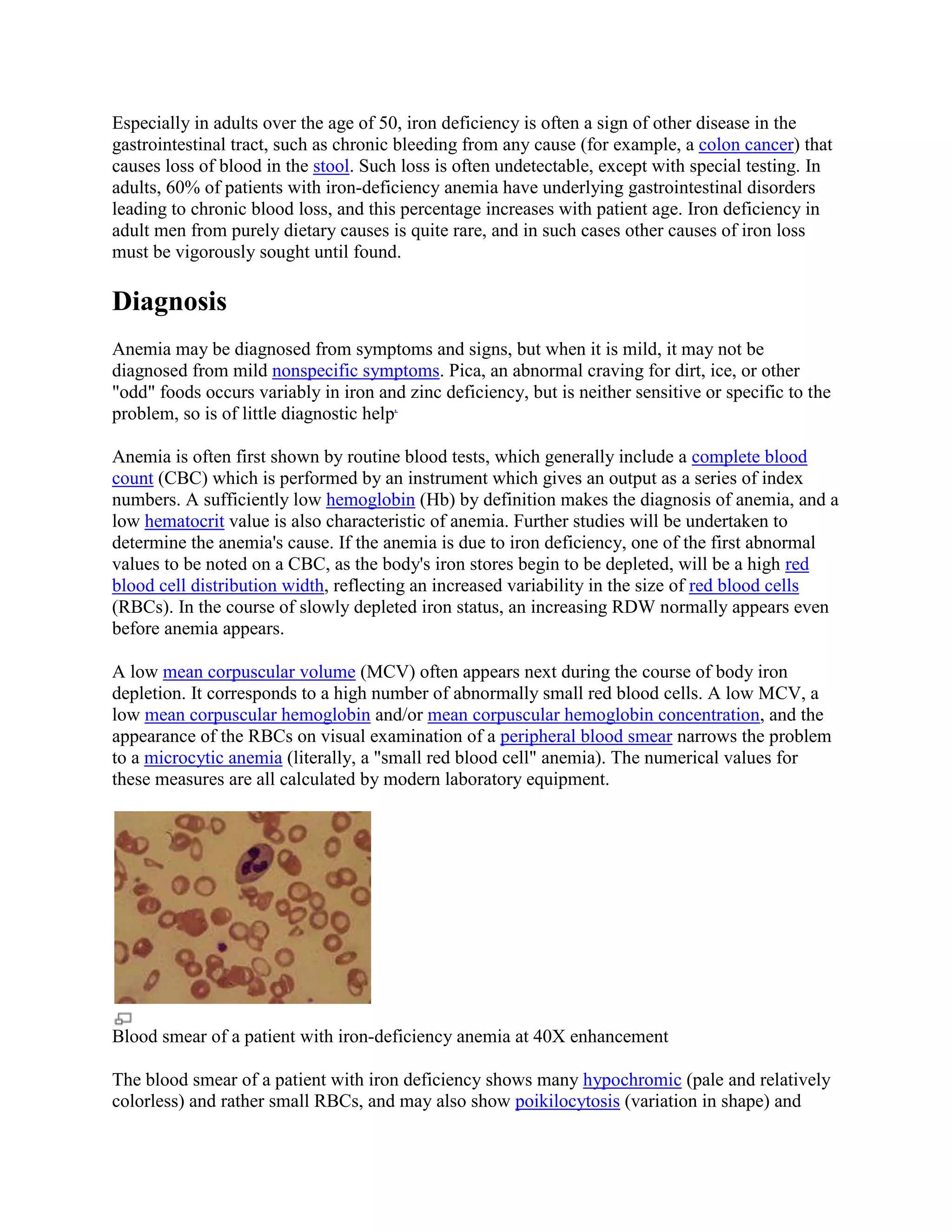 Iron Defeciency Anemia | DOCX