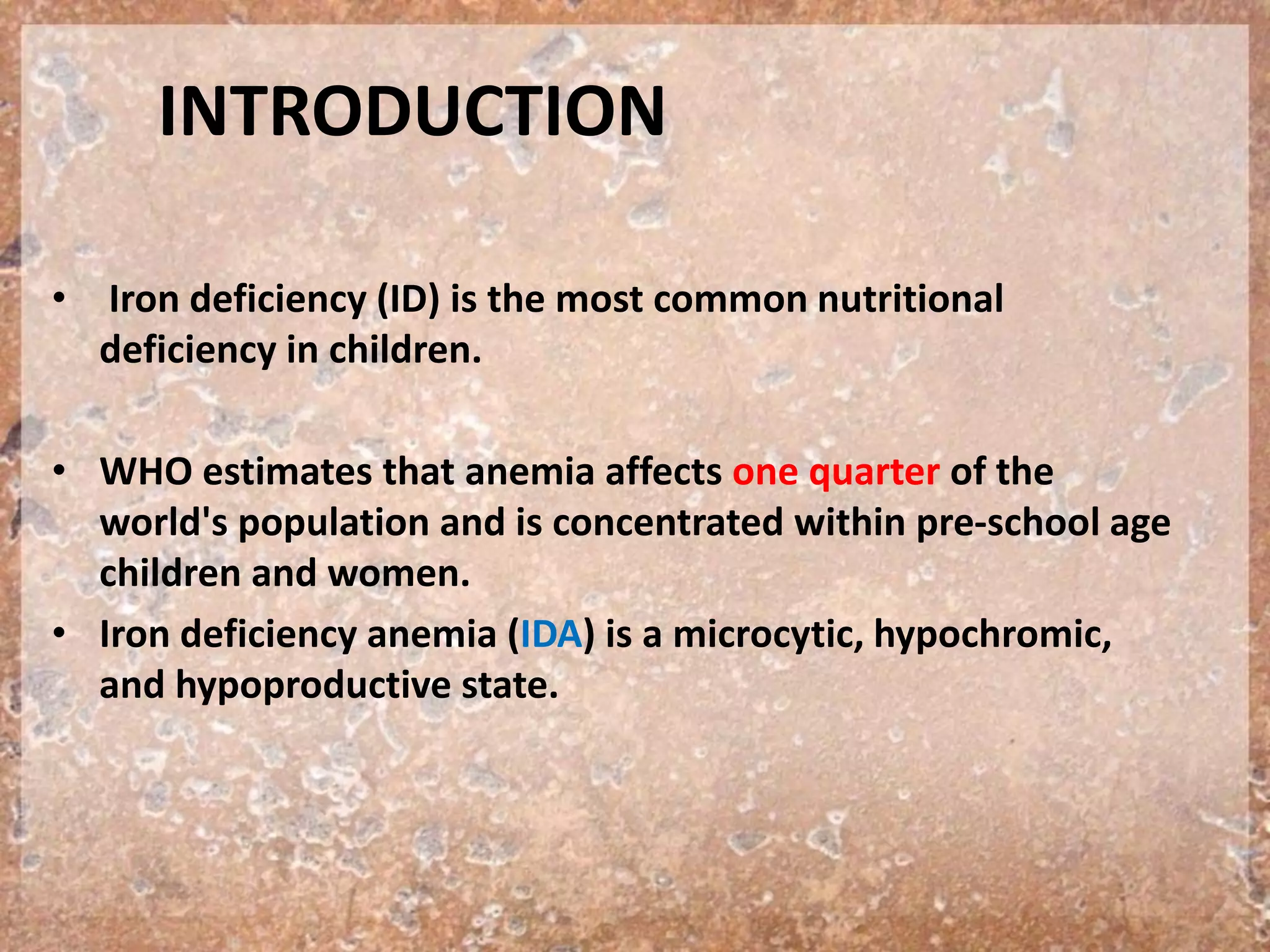 Iron deficiency in children | PPTX
