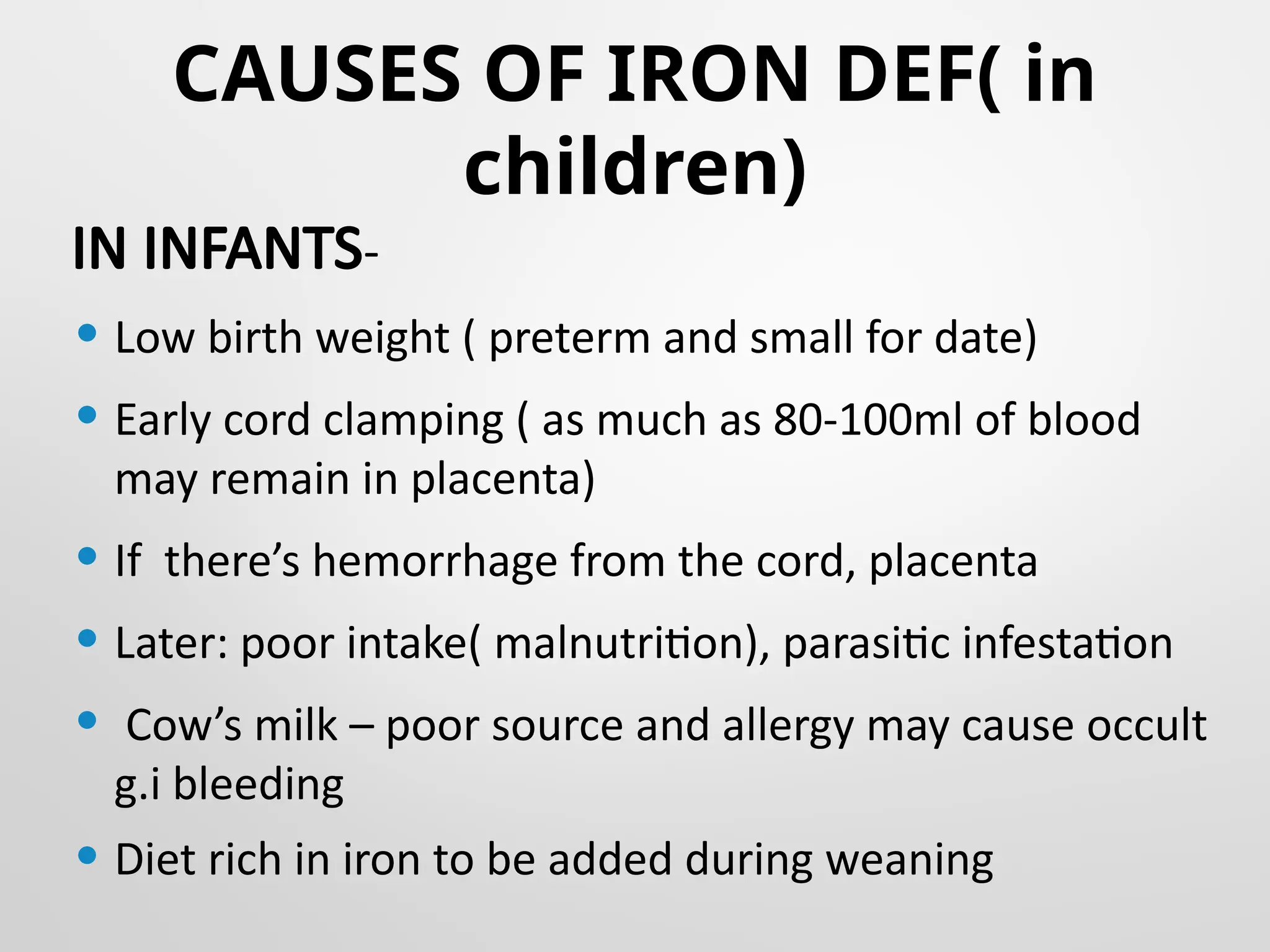 Iron Deficiency Anemia in children: The basic facts | PPT | Blood ...