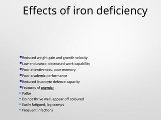 Iron Deficiency Anemia in children: The basic facts | PPT