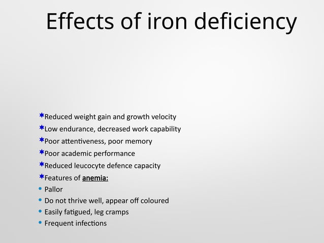 Iron Deficiency Anemia in children: The basic facts | PPT | Blood ...