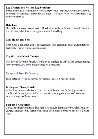 Iron Deficiency: A Comprehensive Guide to Signs, Symptoms, and ...