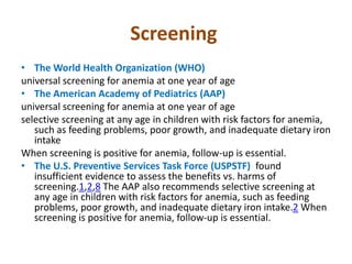 Iron deficiency and other types of anemia in | PPT