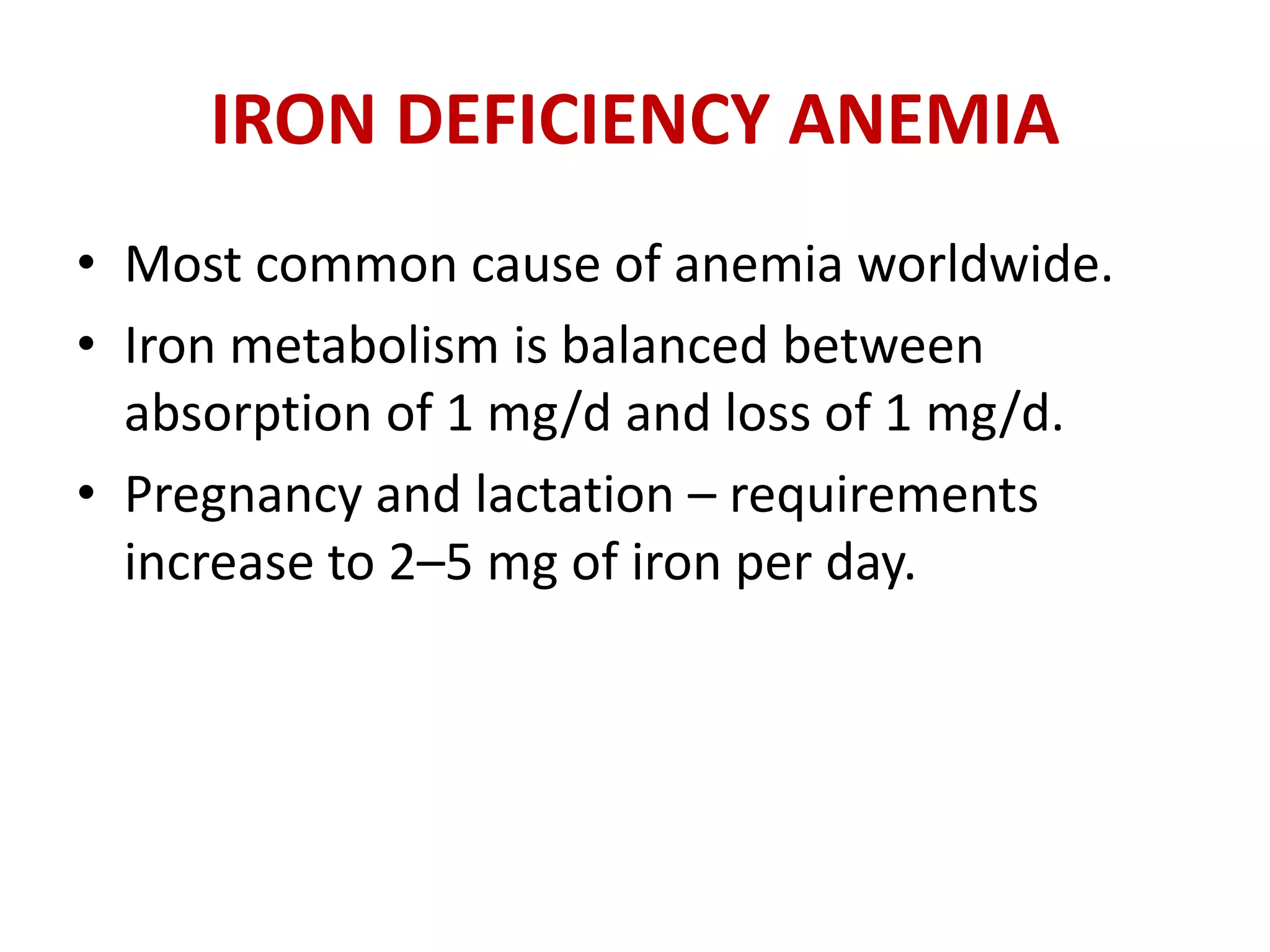 Iron deficiency anemia | PPTX