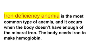 Iron deficiency anemia | PDF