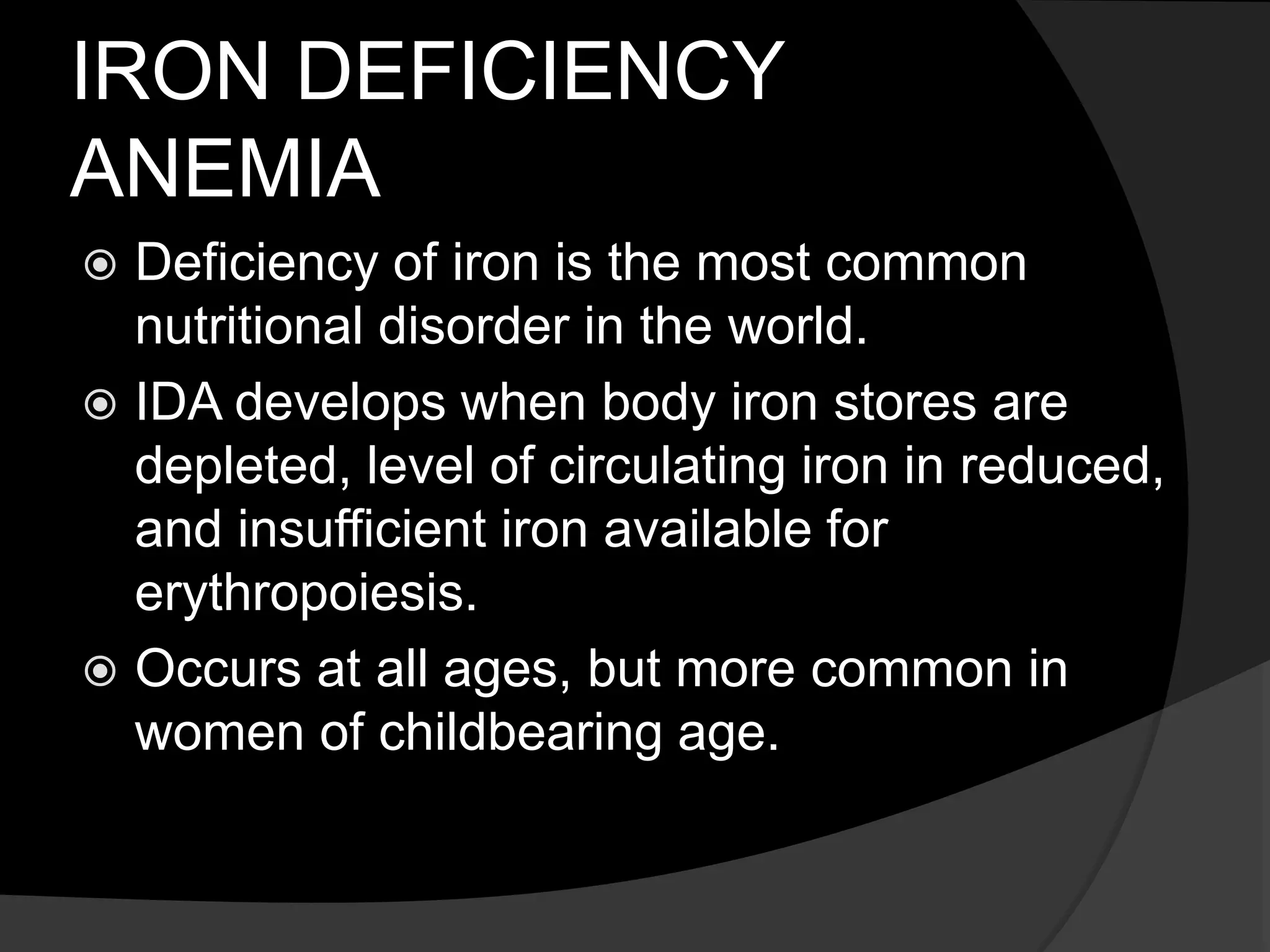 IRON DEFICIENCY ANEMIA .pptx | Digestive Disorders | Diseases and Conditions