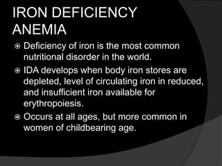 IRON DEFICIENCY ANEMIA .pptx | Digestive Disorders | Diseases and ...