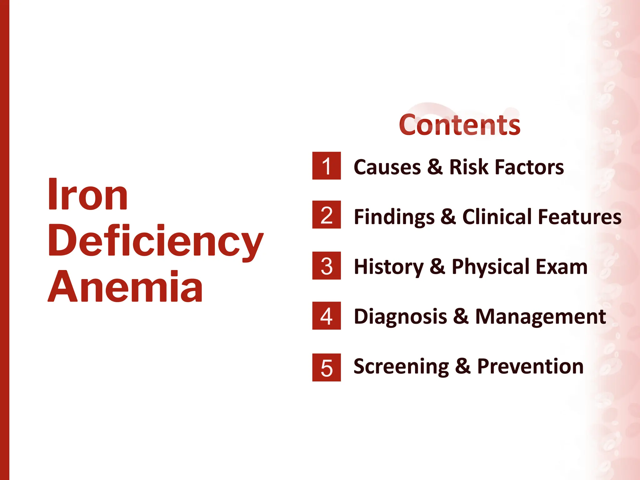 Iron deficiency anemia (IDA) Diagnosis & Management | PPT