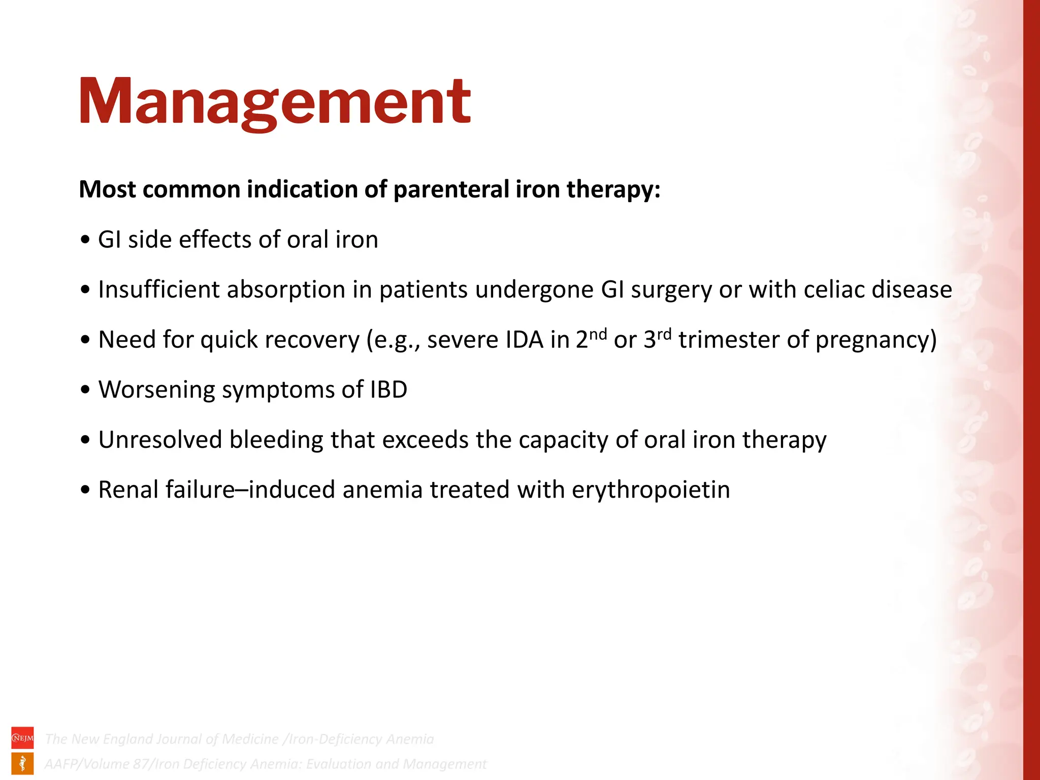 Iron deficiency anemia (IDA) Diagnosis & Management | PPT