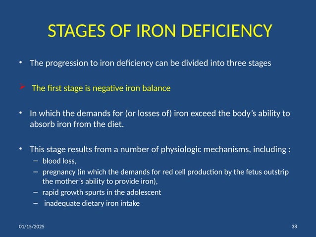 IRON DEFICIENCY ANEMIA for medical students | PPT