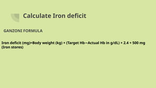 Iron deficiency anemia, Etiopathogenesis, Treatment. | PPTX