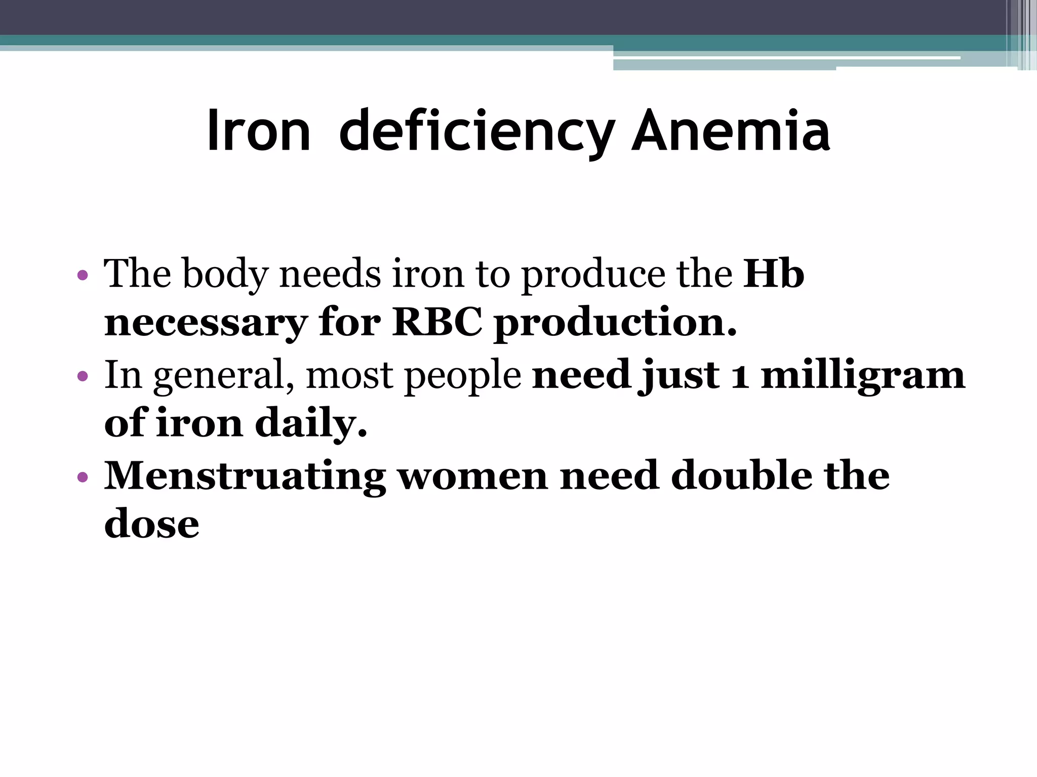 Iron deficiency anemia | PPTX