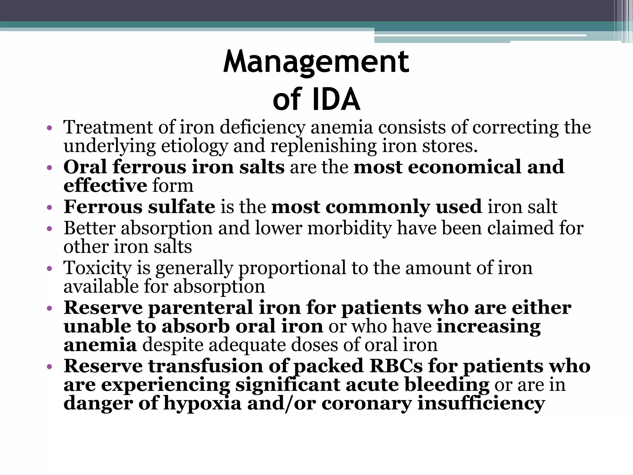Iron deficiency anemia | PPTX