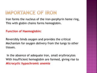 Iron deficiency Anemia and recommended HEMATINICS for management.ppt