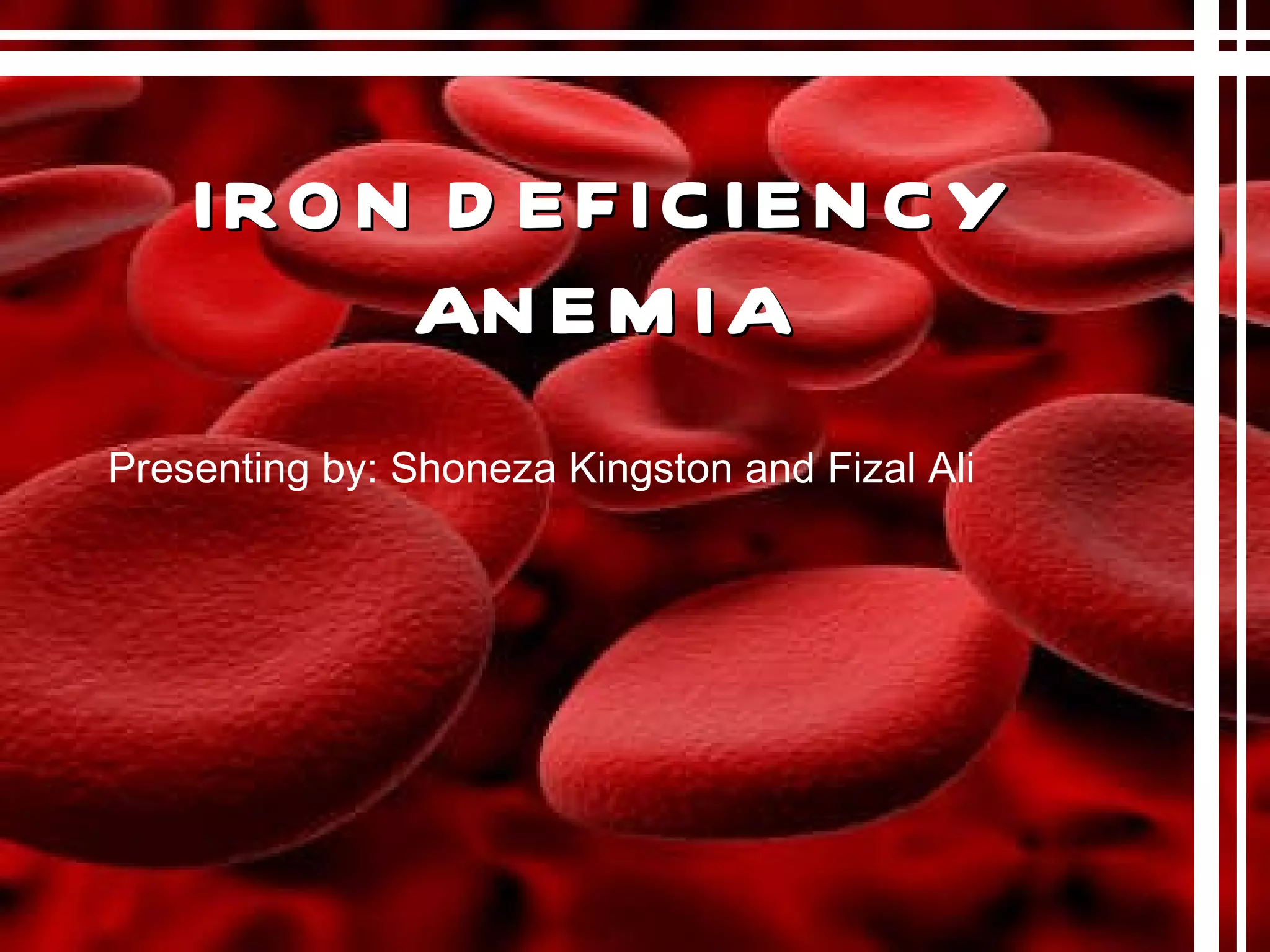 Iron deficiency anemia. | PPT