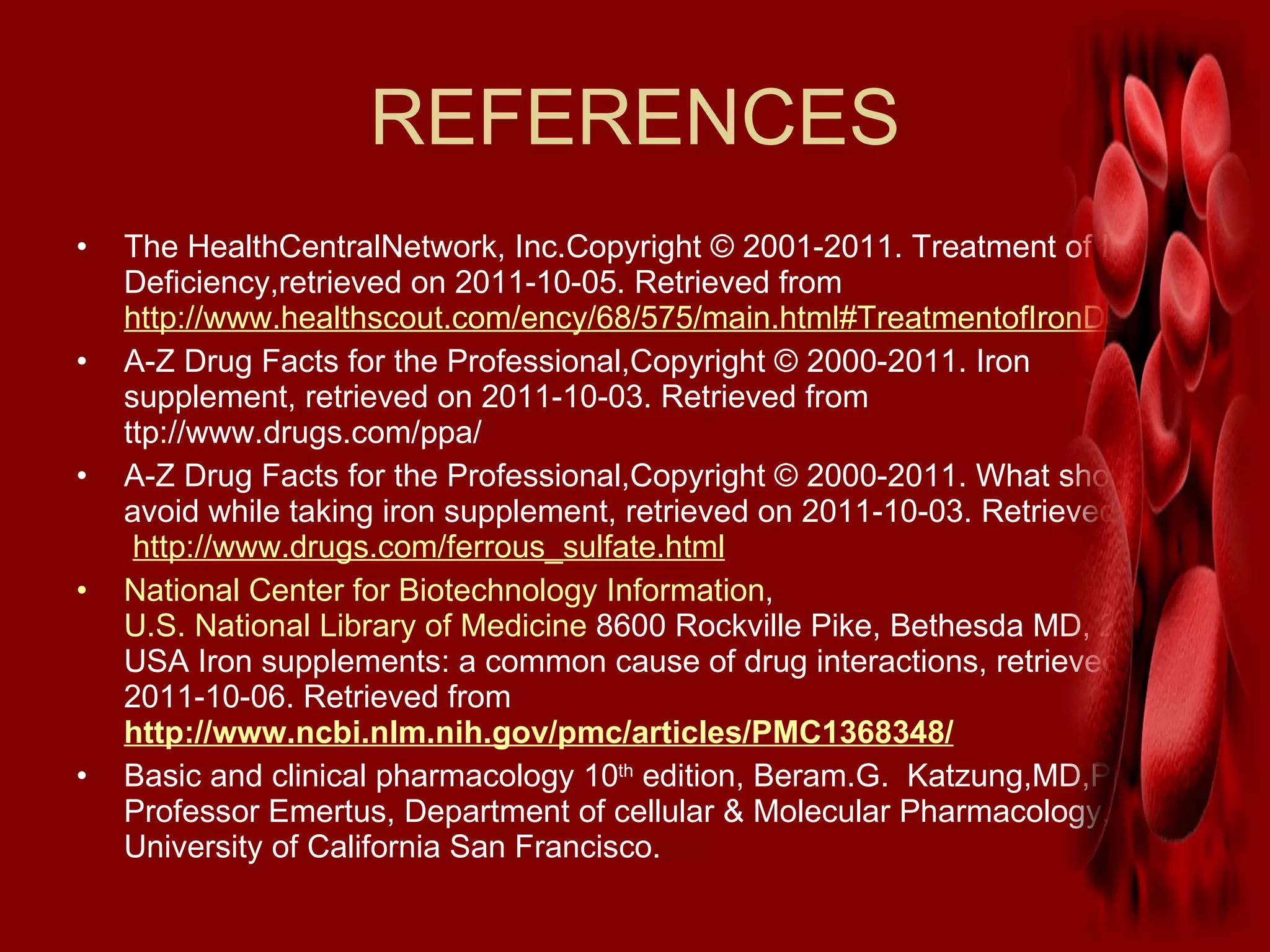 Iron deficiency anemia. | PPT