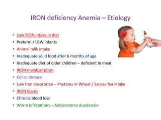 Iron Deficiency Anemia In Children