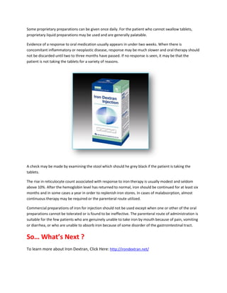Iron dextran | PDF