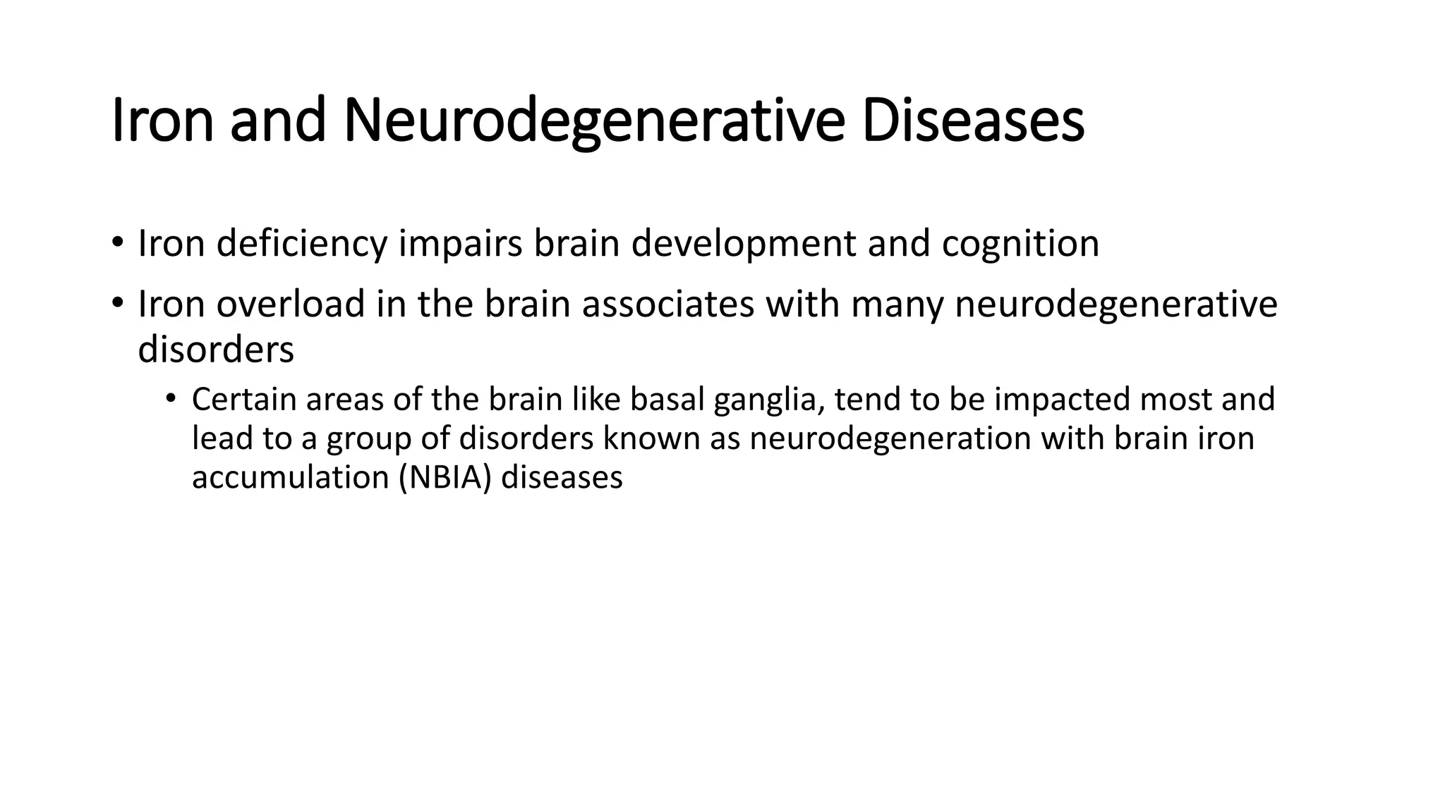 IRON HOMEOSTASIS DISORDERS.pptx | Blood Disorders | Diseases and Conditions