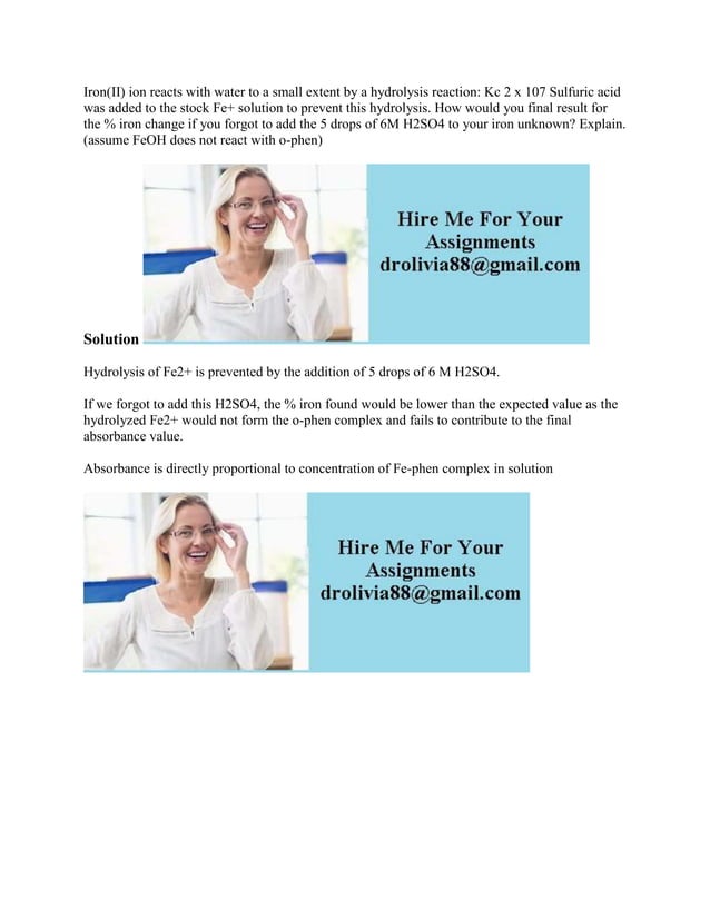 Iron(II) ion reacts with water to a small extent by a hydrolysis react ...