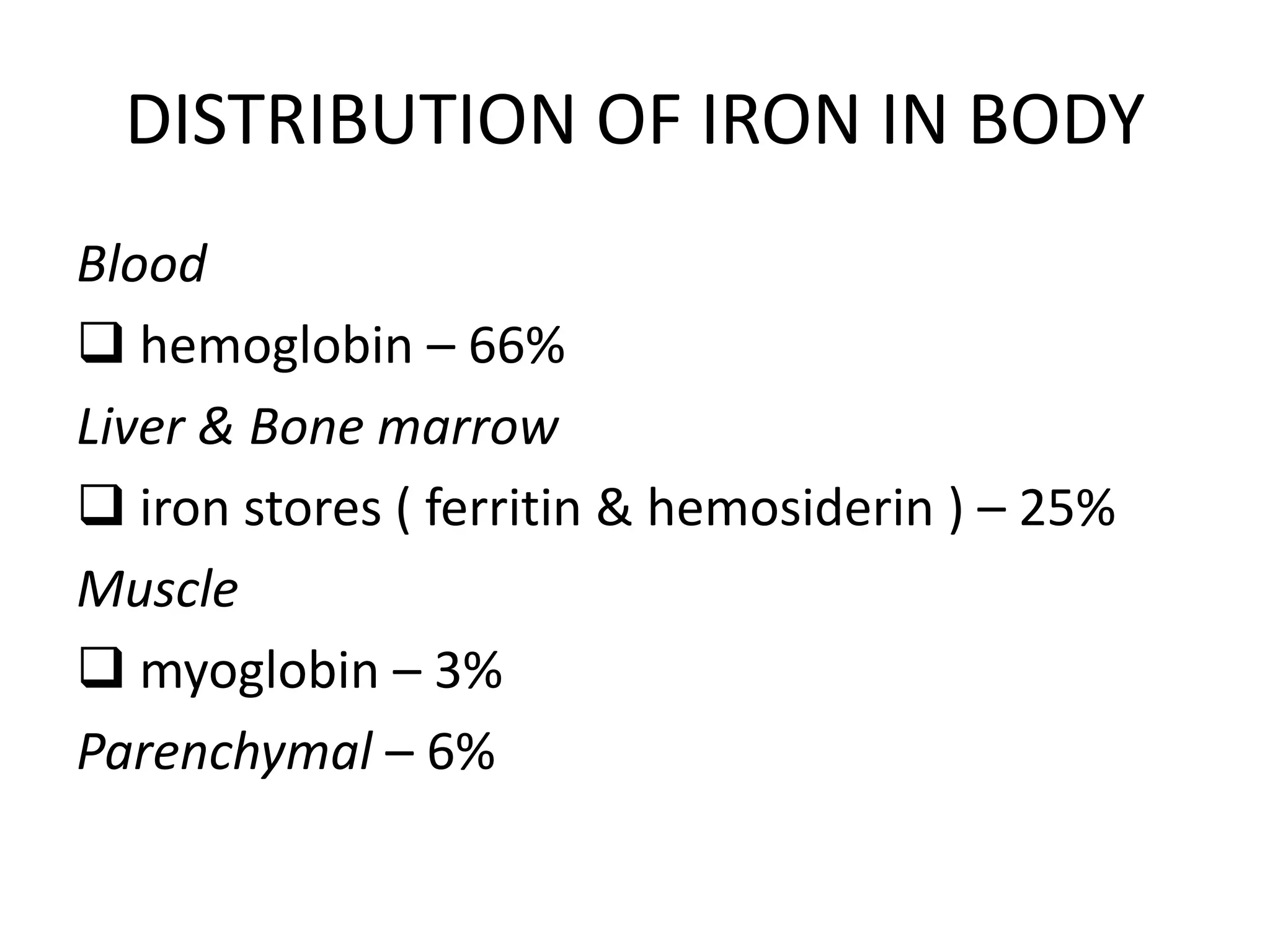 Iron in health and disease | PPTX