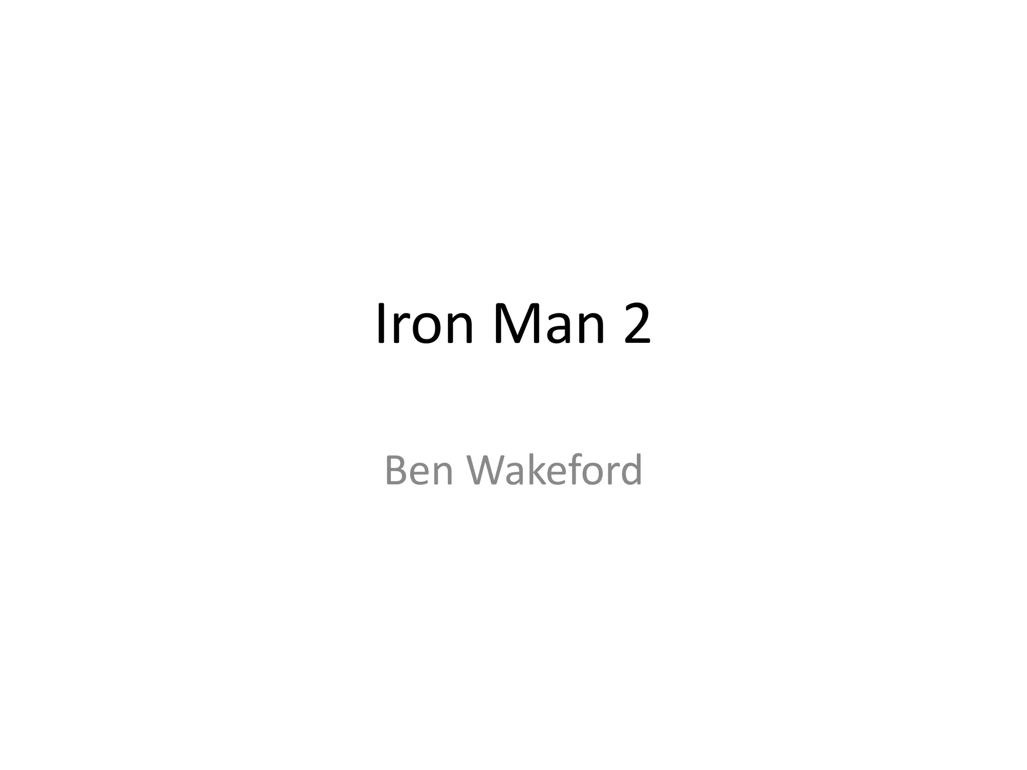 Iron man 2 | PPT