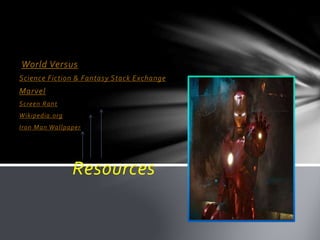 Ironman bibliography | PPTX