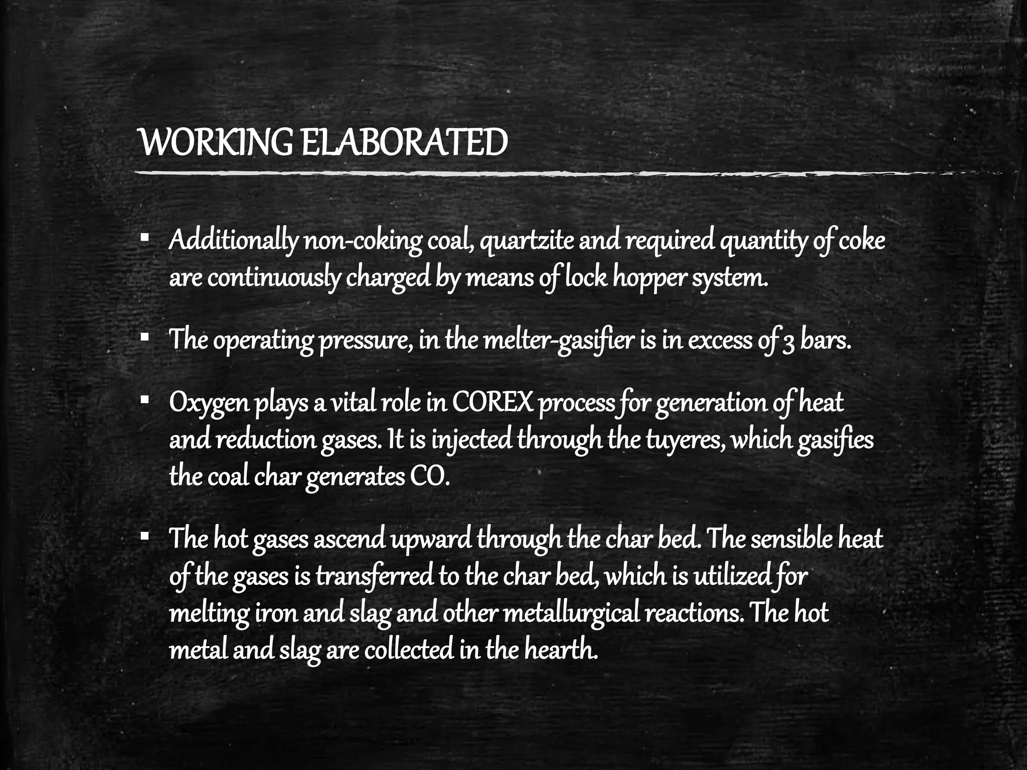 Corex Process - iron Manufacturing Technology | PPTX