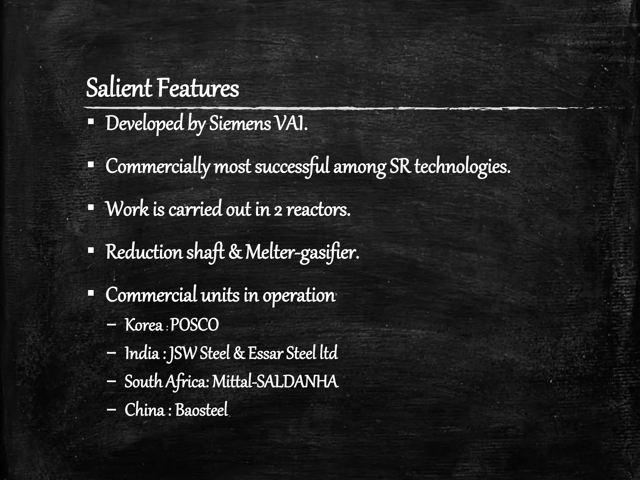 Corex Process - iron Manufacturing Technology | PPTX