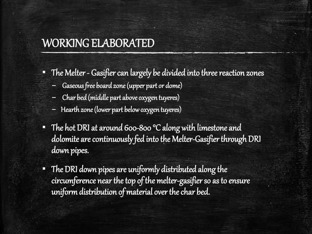 Corex Process - iron Manufacturing Technology | PPTX