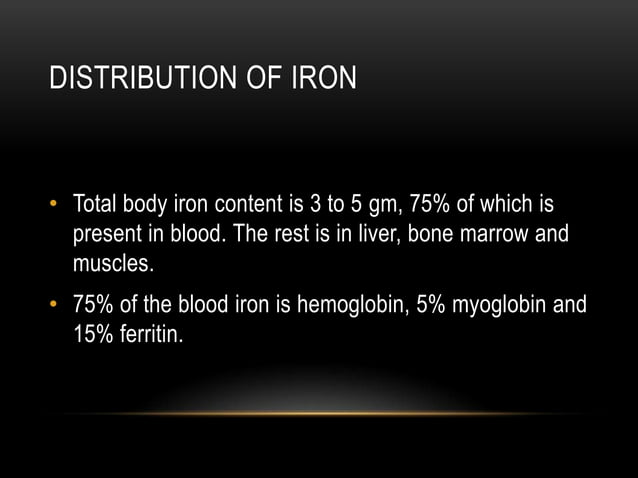 Iron metabolism | PPT