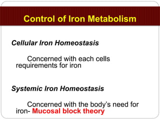 Iron metabolism | PPTX