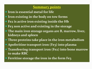 Iron Metabolism .ppt | Blood Disorders | Diseases and Conditions