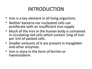 Iron metabolism and management of iron overload by m.d. maina | PPT