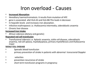 Iron metabolism and management of iron overload by m.d. maina | PPT