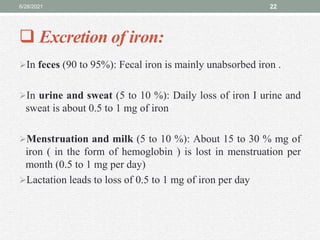Iron metabolism | PPTX | Blood Disorders | Diseases and Conditions