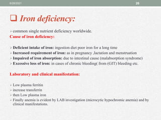 Iron metabolism | PPTX | Blood Disorders | Diseases and Conditions