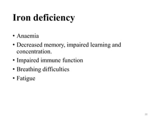 Iron mineral bch 628 (advanced nutritional biochemistry) | PPT