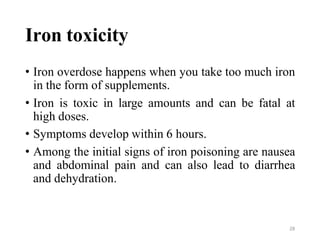 Iron mineral bch 628 (advanced nutritional biochemistry) | PPT