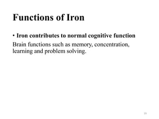 Mineral Iron Functions