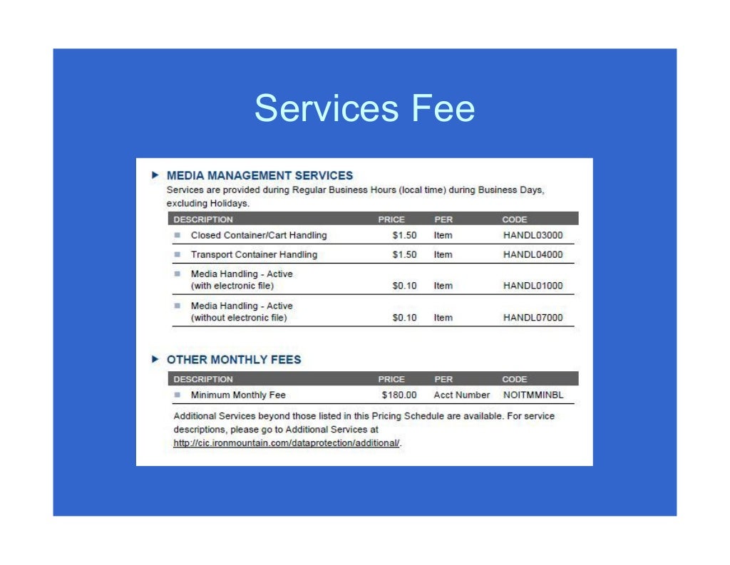 Iron mountain Records Management Observing