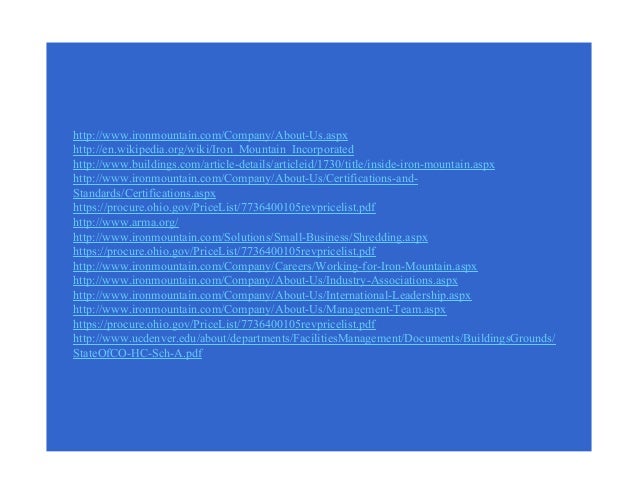 Iron mountain Records Management Observing