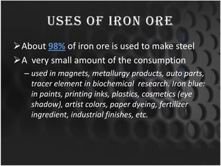 Uses Of Iron Ore