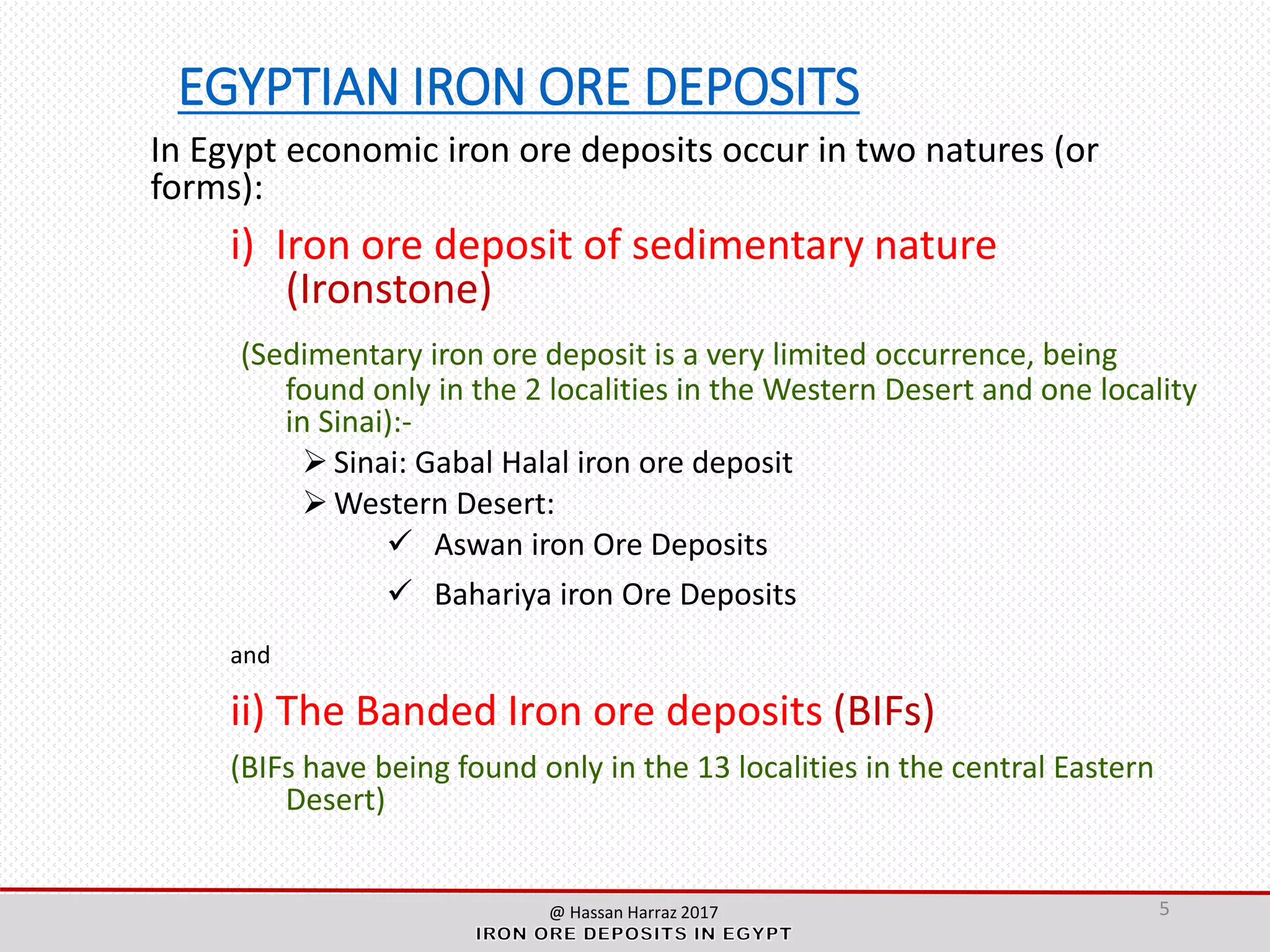 IRON ORE DEPOSITS IN EGYPT | PDF