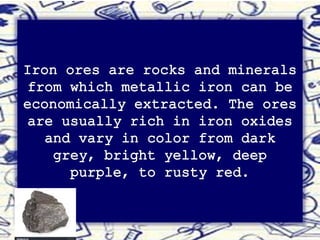 Iron ore ppt social studies | PPTX