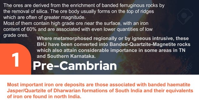 Iron Ore: Geology, Mineralogy, Distribution and genesis | PPTX ...