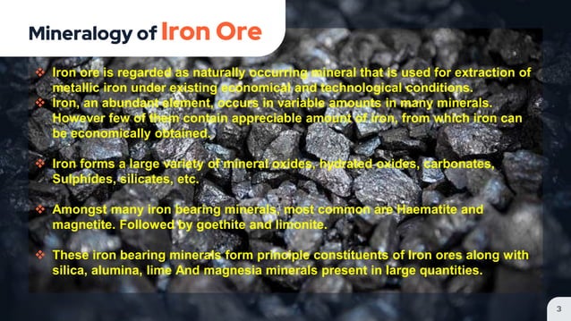 Iron Ore: Geology, Mineralogy, Distribution and genesis | PPTX ...