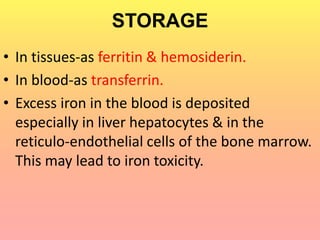 Iron physiology | PPTX