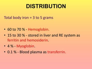 Iron physiology | PPTX