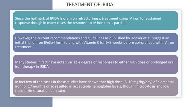 Iron Refractory Iron Deficiency Anemia.pptx | Blood Disorders ...
